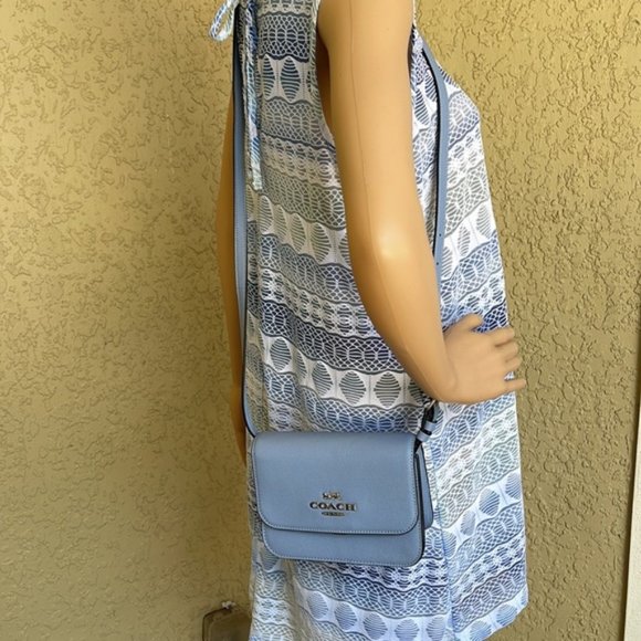 Coach | Bags | Coach C5626 Mini Brynn Crossbody Marble Blue | Poshmark